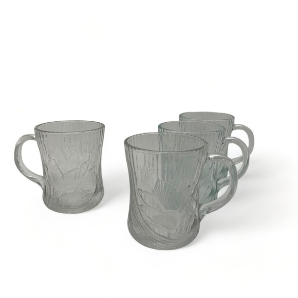 Arcoroc | Dining | Arcoroc Canterbury Crocus Coffee Mugs Clear Glass ...